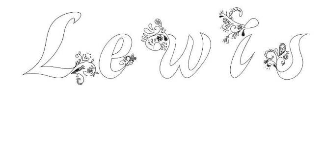Coloriage Prénom Lewis dessin gratuit à imprimer