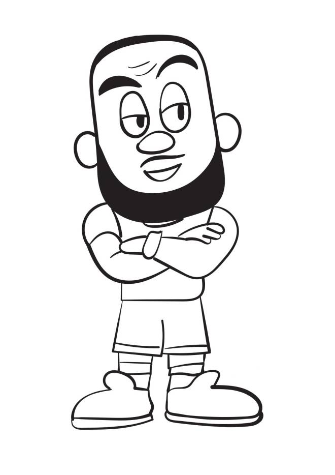 Coloriage Chibi Lebron James de Space Jam nouvel héritage