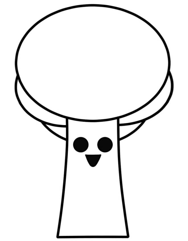 Coloriage Mr.Tree sprunki facile dessin gratuit à imprimer