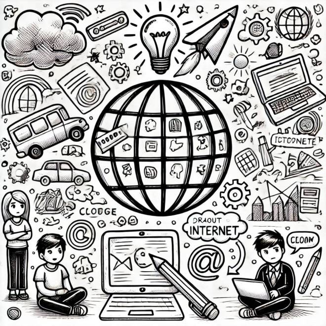 Coloriage Technologie de l'internet dessin gratuit à imprimer