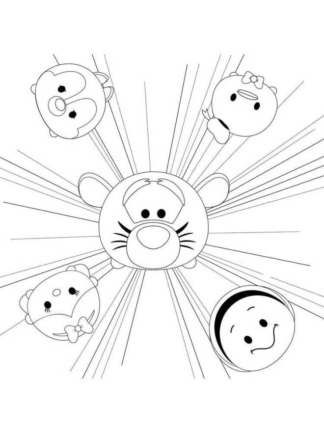 Coloriage Tsum Tsum Disney Gs Dessin Gratuit à Imprimer