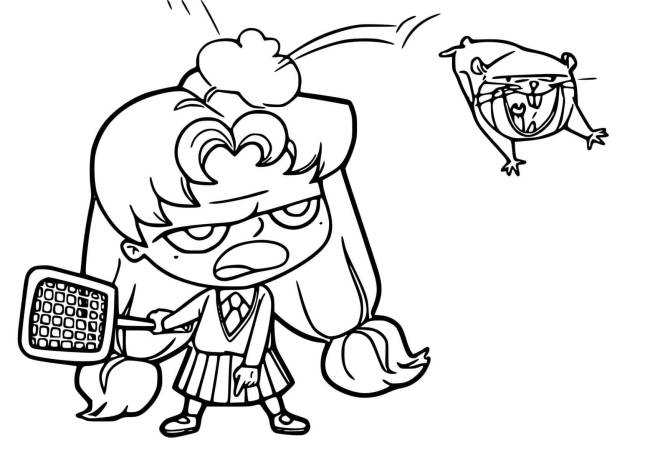 Coloriage La méchante Adele Mortelle dessin gratuit à imprimer