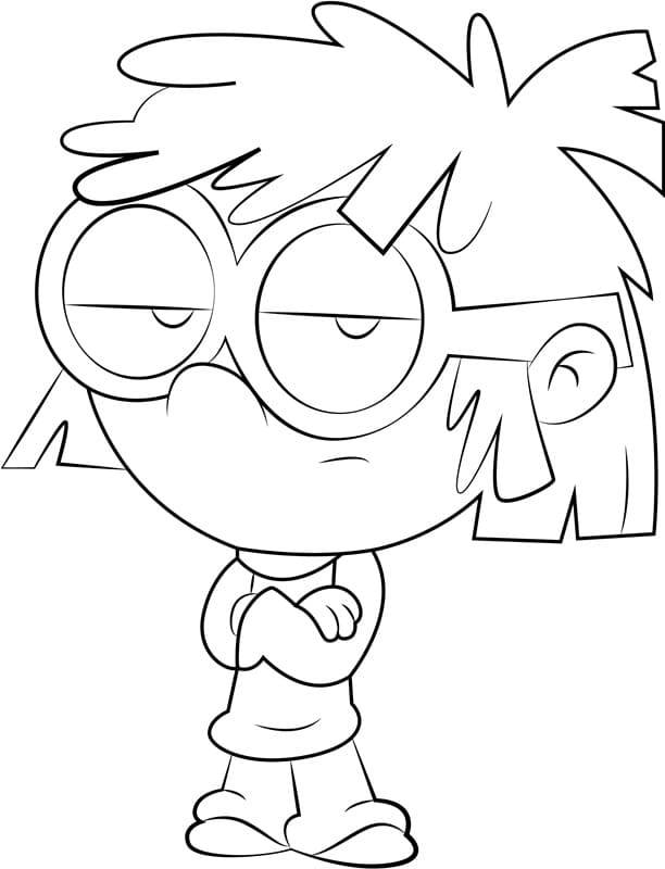Coloriage Lisa Loud l'intelligente dessin gratuit à imprimer