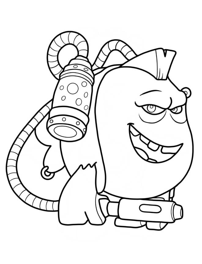 Coloriage Sid Fishy de Bubulle Guppies dessin gratuit à imprimer
