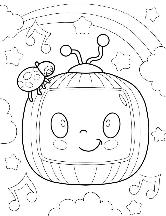 Coloriage Boîte à Lunch CoComelon dessin gratuit à imprimer