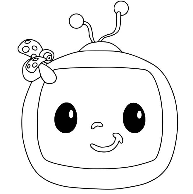 Coloriage Chaine Télé Cocomelon Dessin Gratuit à Imprimer