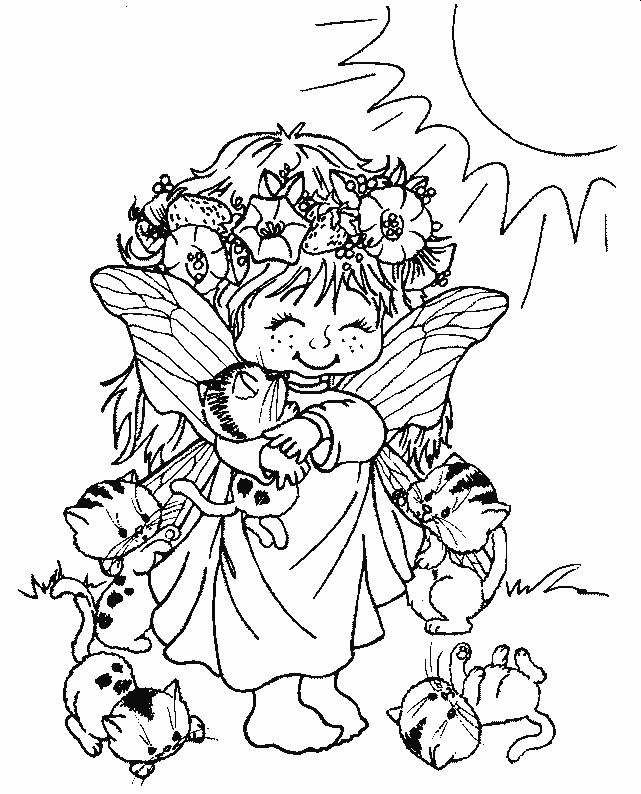 Coloriage Elfe 8 Gratuit à Imprimer En Ligne