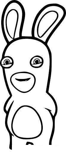 Coloriage Lapin Crétin fatigué dessin gratuit à imprimer