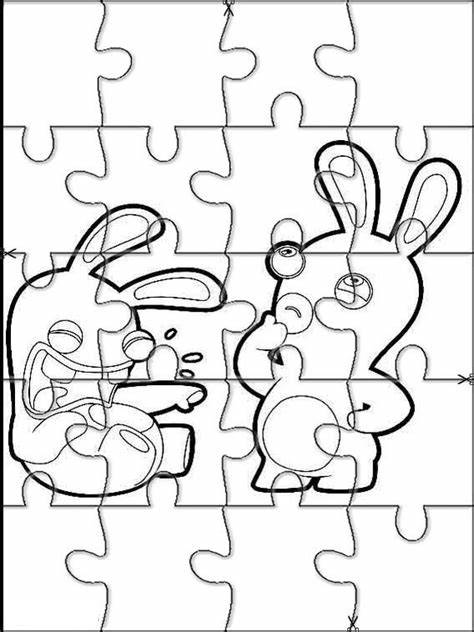Coloriage Lapin crétins en mosaïque dessin gratuit à imprimer
