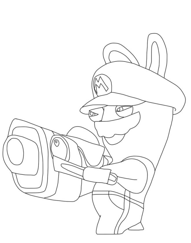 Coloriage Mario Les Lapins Crétins dessin gratuit à imprimer