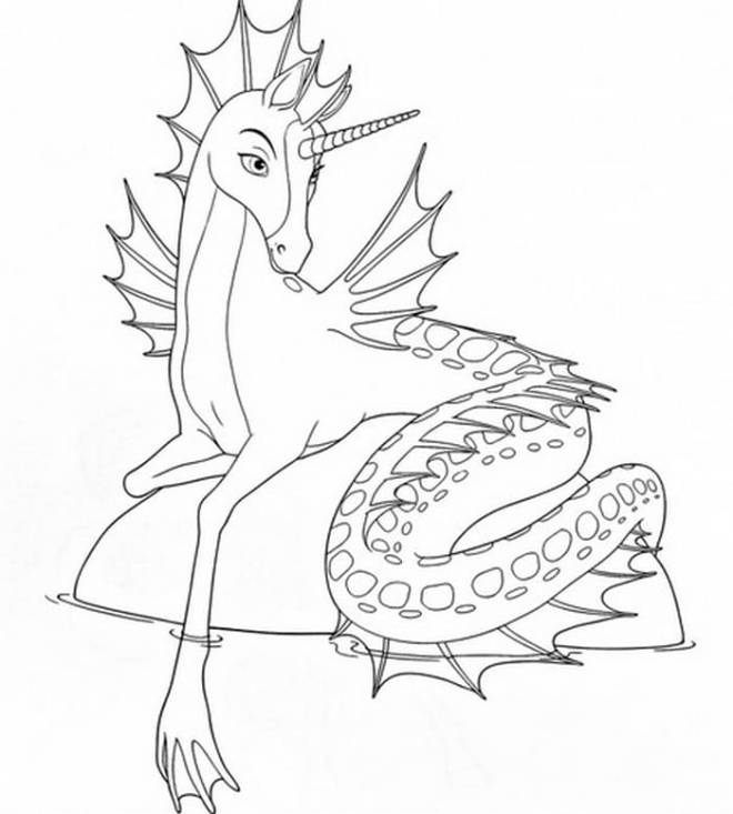 Coloriage Licorne Deau De Mia Et Moi Dessin Gratuit à Imprimer