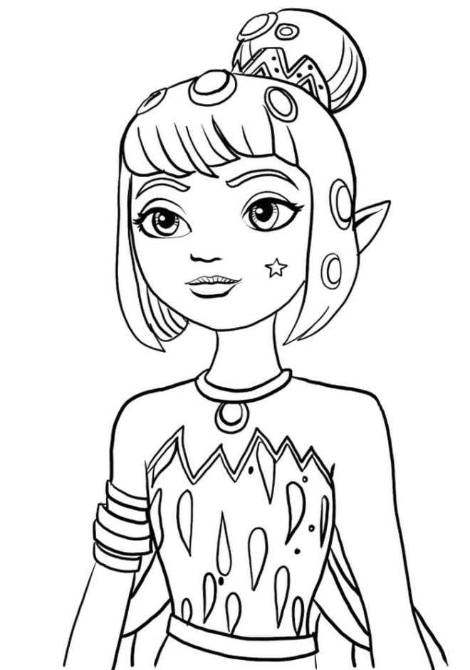 Coloriage Yuko de Mia et moi dessin gratuit à imprimer