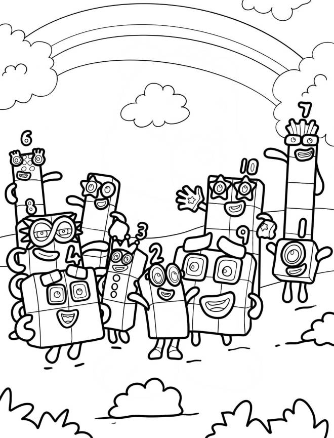 Coloriage Numberblocks gratuit à imprimer