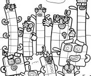 Coloriage Numberblocks gratuit à imprimer