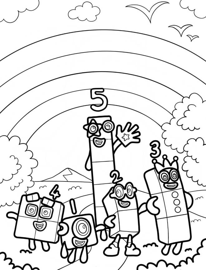 Coloriage Numberblocks gratuit à imprimer