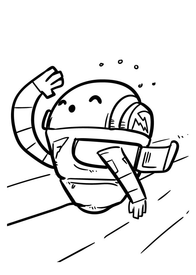 Coloriage Pyja robot vectoriel dessin gratuit à imprimer