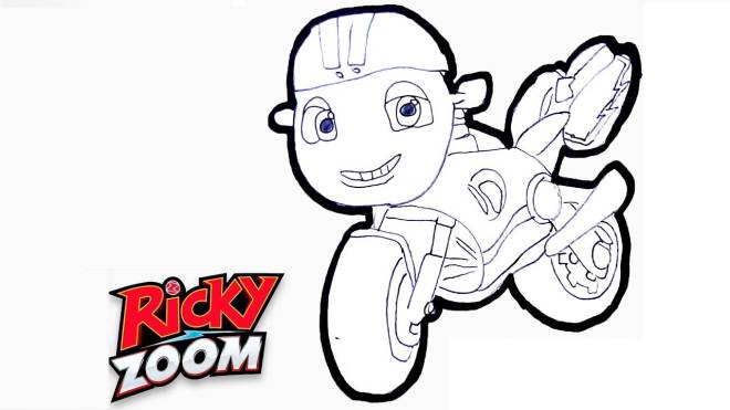 Coloriage Ricky Zoom au crayon dessin gratuit à imprimer