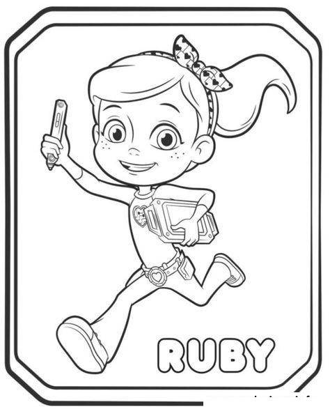 Coloriage Ruby de Rusty Rivets dessin gratuit à imprimer