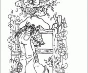 Coloriage Sarah Kay gratuit à imprimer