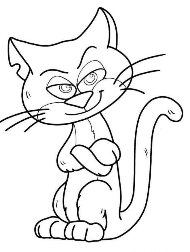 Coloriage Azrael le chat de Gargamel dessin gratuit à imprimer