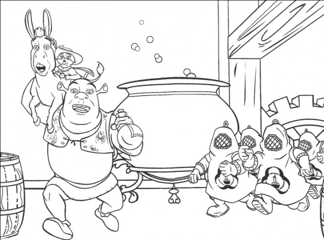 Coloriage Shrek gratuit à imprimer