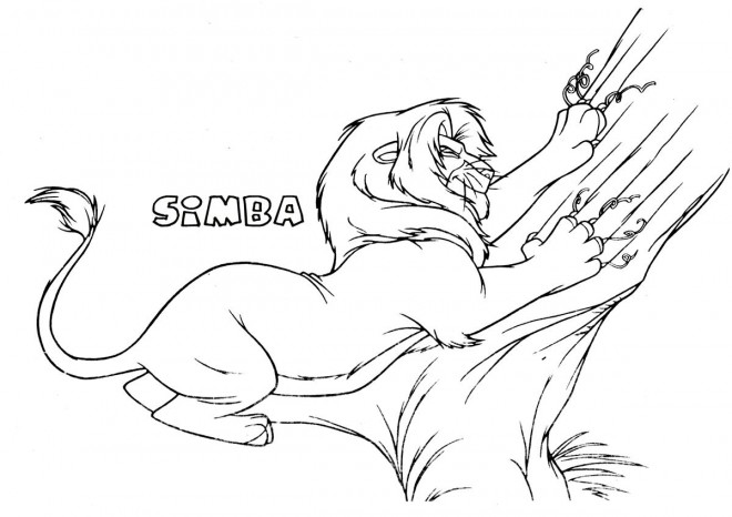Coloriage Le fort Simba dessin gratuit à imprimer