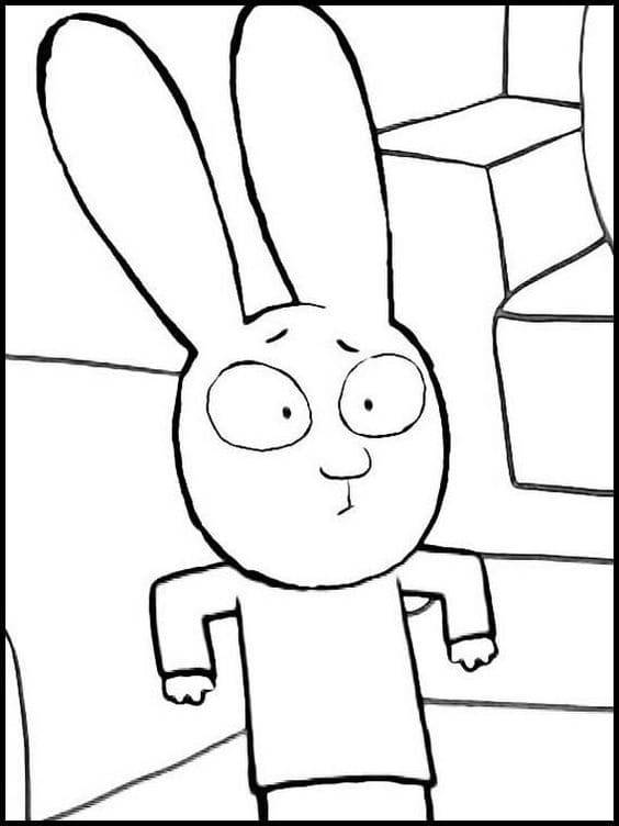 Coloriage Oreille de Simon a peur dessin gratuit à imprimer