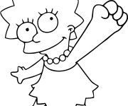 Coloriage Lisa Simpson en ligne dessin gratuit à imprimer