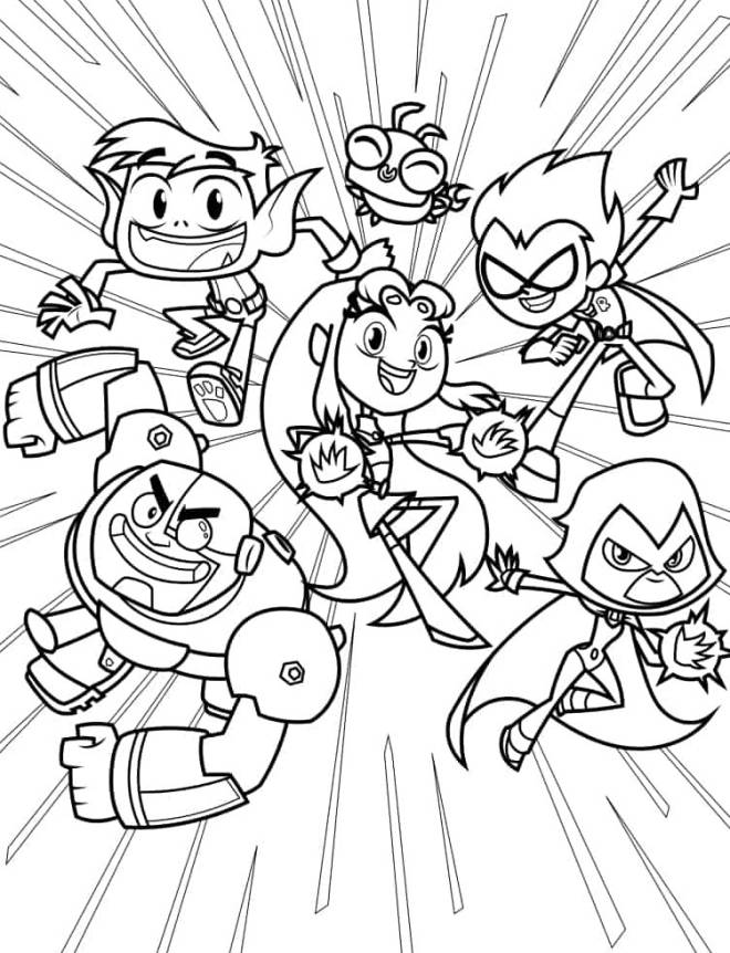 Coloriage Teen Titans Go gratuit à imprimer