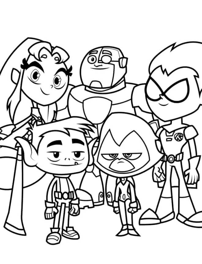 Coloriage Teen Titans Go gratuit à imprimer