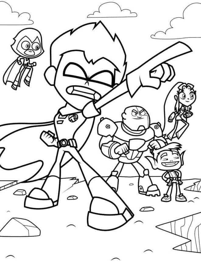 Coloriage Teen Titans Go gratuit à imprimer