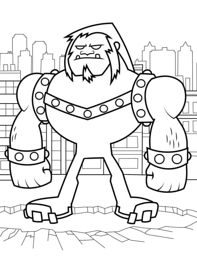 Coloriage Teen Titans Go Mammoth dessin gratuit à imprimer