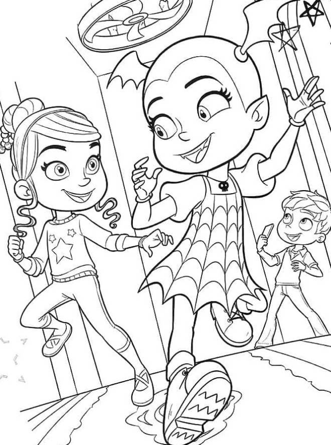 Coloriage Les Filles De Vampirina En Samusant Dessin Gratuit à Imprimer