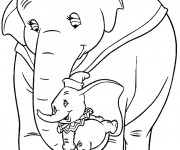 Coloriage Dumbo gratuit à imprimer