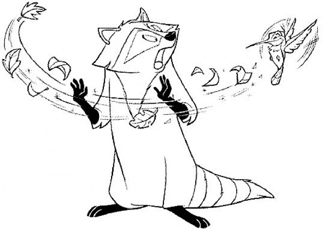 Coloriage Meeko et Flit dessin gratuit à imprimer