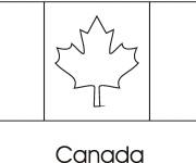 Coloriage Joyeuse fête du Canada dessin gratuit à imprimer