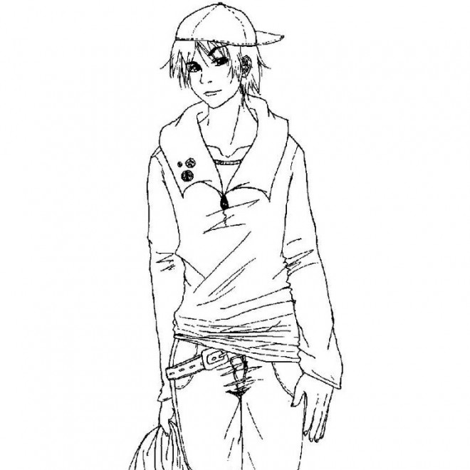 Coloriage Ado 4 dessin gratuit à imprimer