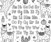 Coloriage Alphabet Des Animaux gratuit à imprimer
