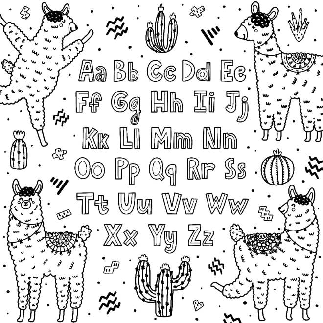 Coloriage Alphabet Des Animaux gratuit à imprimer
