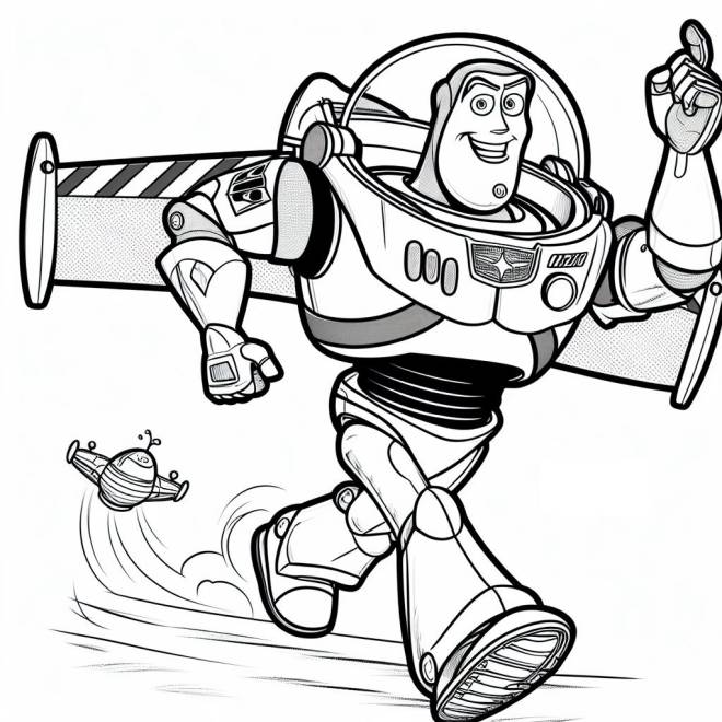 Coloriage Buzz l'éclair imprimable dessin gratuit à imprimer