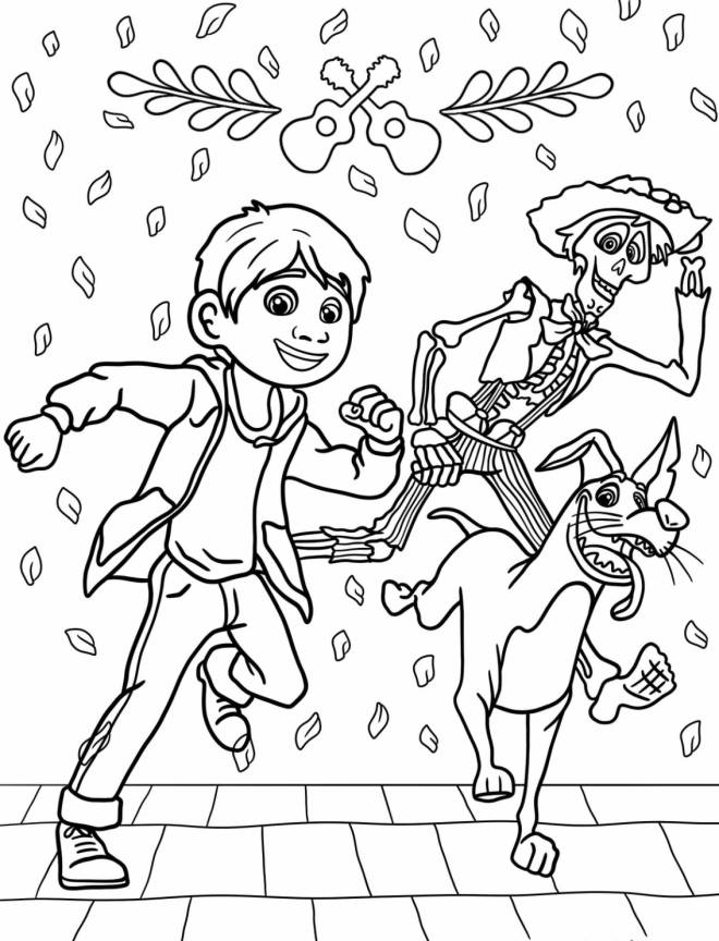 Coloriage Coco Disney gratuit à imprimer