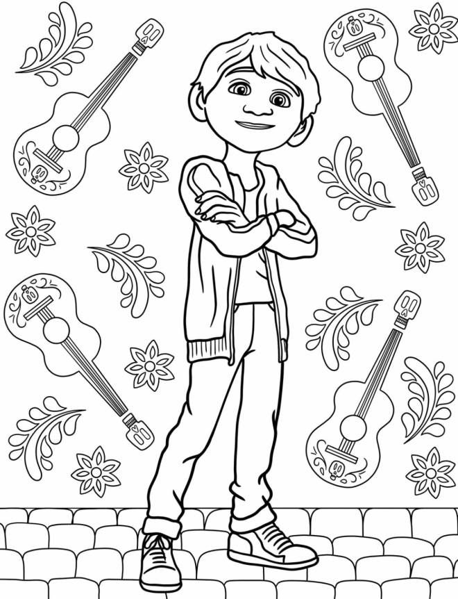 Coloriage Coco Disney gratuit à imprimer