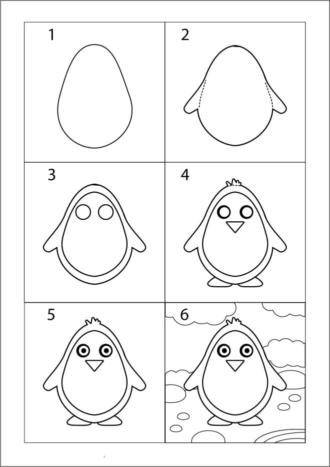 Coloriage Comment dessiner un pingouin en ligne dessin gratuit à imprimer Coloriage Comment dessiner un pingouin en ligne dessin gratuit à imprimer
