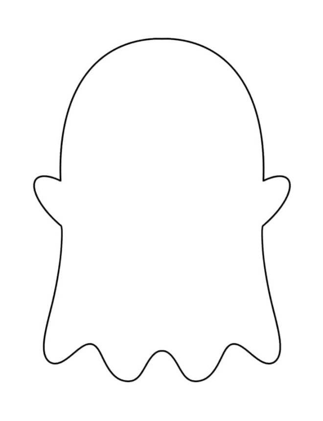 Coloriage Dessin de fantôme simple dessin gratuit à imprimer