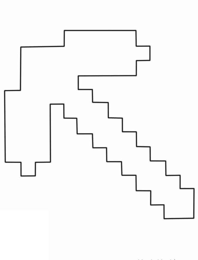 Coloriages De Hache Minecraft Image à Colorier Épée Minecraft