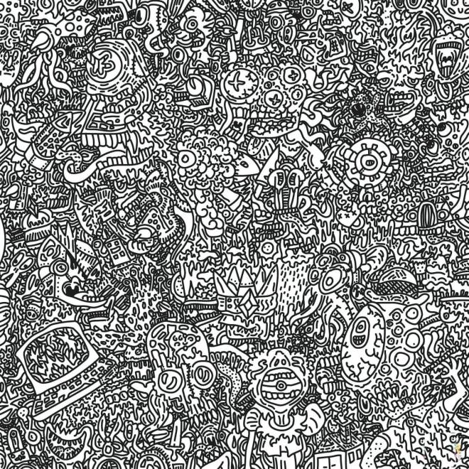 Coloriage Doodle Art Griffonnage numérique