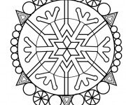 Coloriage Mandala Hiver dessin gratuit à imprimer