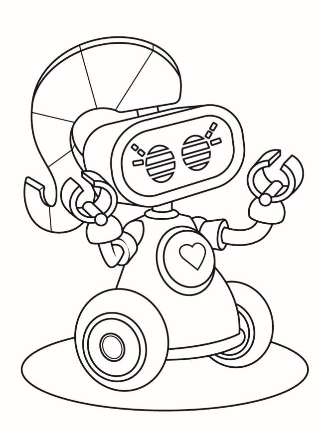 Coloriage Robot Zoe de Lego Friends dessin gratuit à imprimer