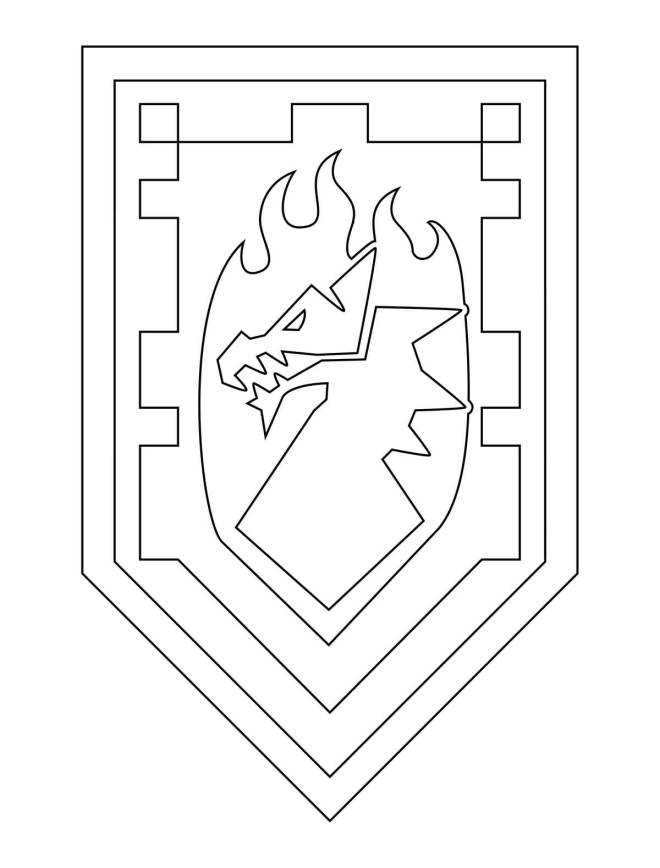 Coloriage Bouclier dragon LEGO Nexo Knights dessin gratuit à imprimer Coloriage Bouclier dragon LEGO Nexo Knights dessin gratuit à imprimer
