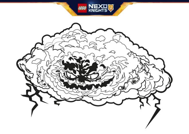 Coloriage Le méchant Monstrox de lego nexo knights